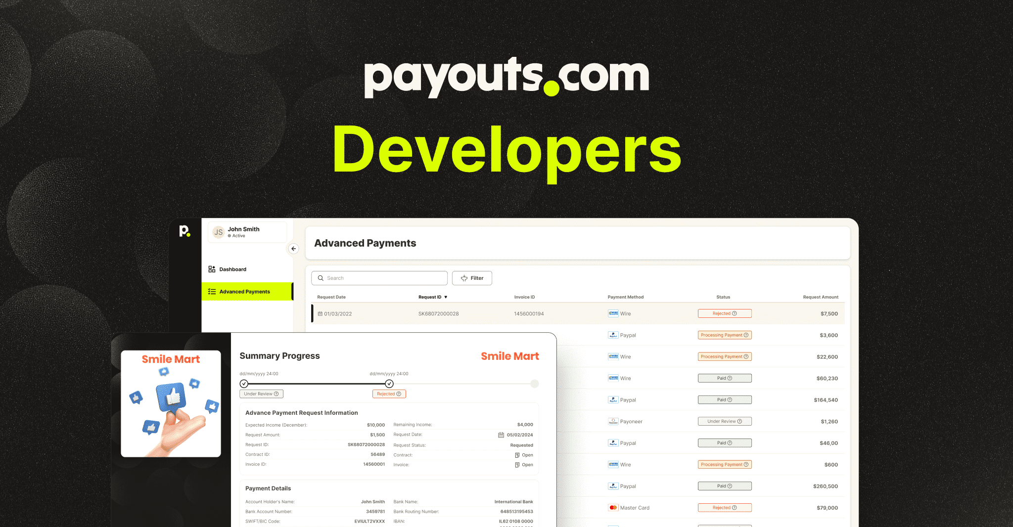 Payouts for Developers & Business Solutions | Payouts.com